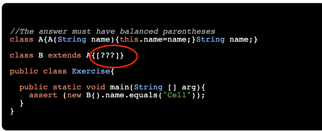 Solved //The answer must have balanced parentheses, and not | Chegg.com