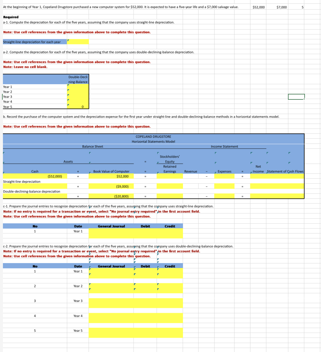 Solved At the beginning of Year 1, ﻿Copeland Drugstore | Chegg.com