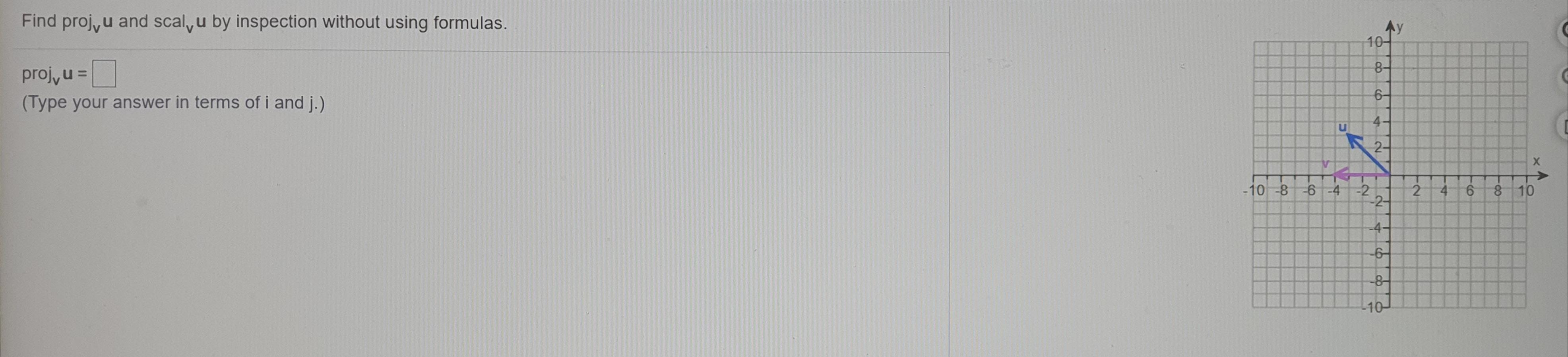 Solved Find proj, u and scal, u by inspection without using | Chegg.com