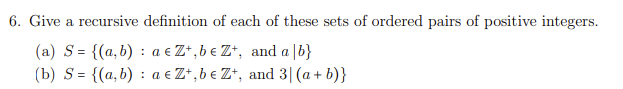 Solved Give a recursive definition of each of these sets of | Chegg.com
