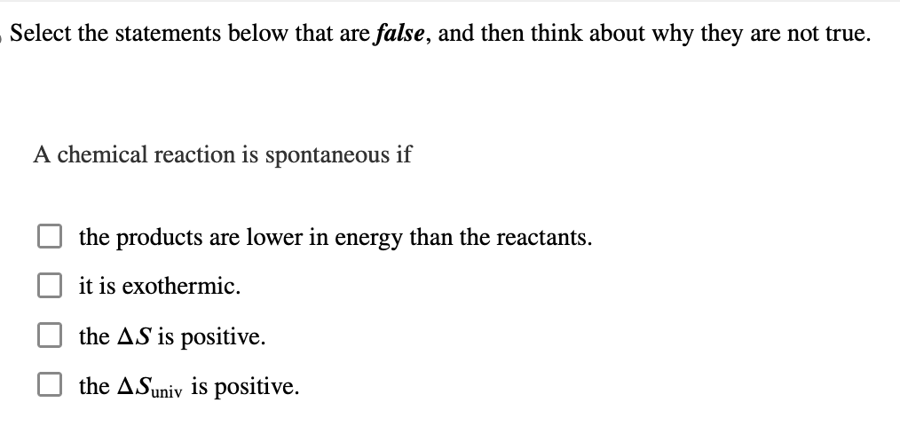 Solved Select the statements below that are false, and then | Chegg.com