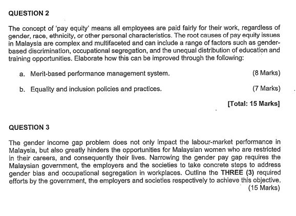 Solved The concept of 'pay equity' means all employees are | Chegg.com