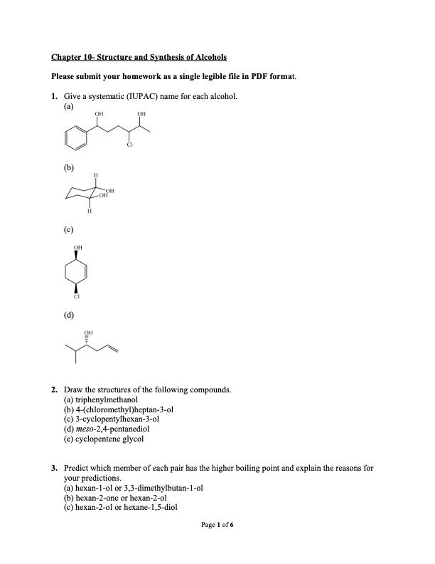 Solved Chapter 10- ﻿Structure and Synthesis of | Chegg.com