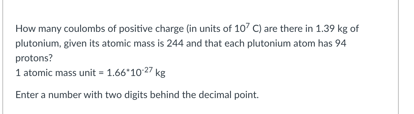 Solved How many coulombs of positive charge (in units of | Chegg.com