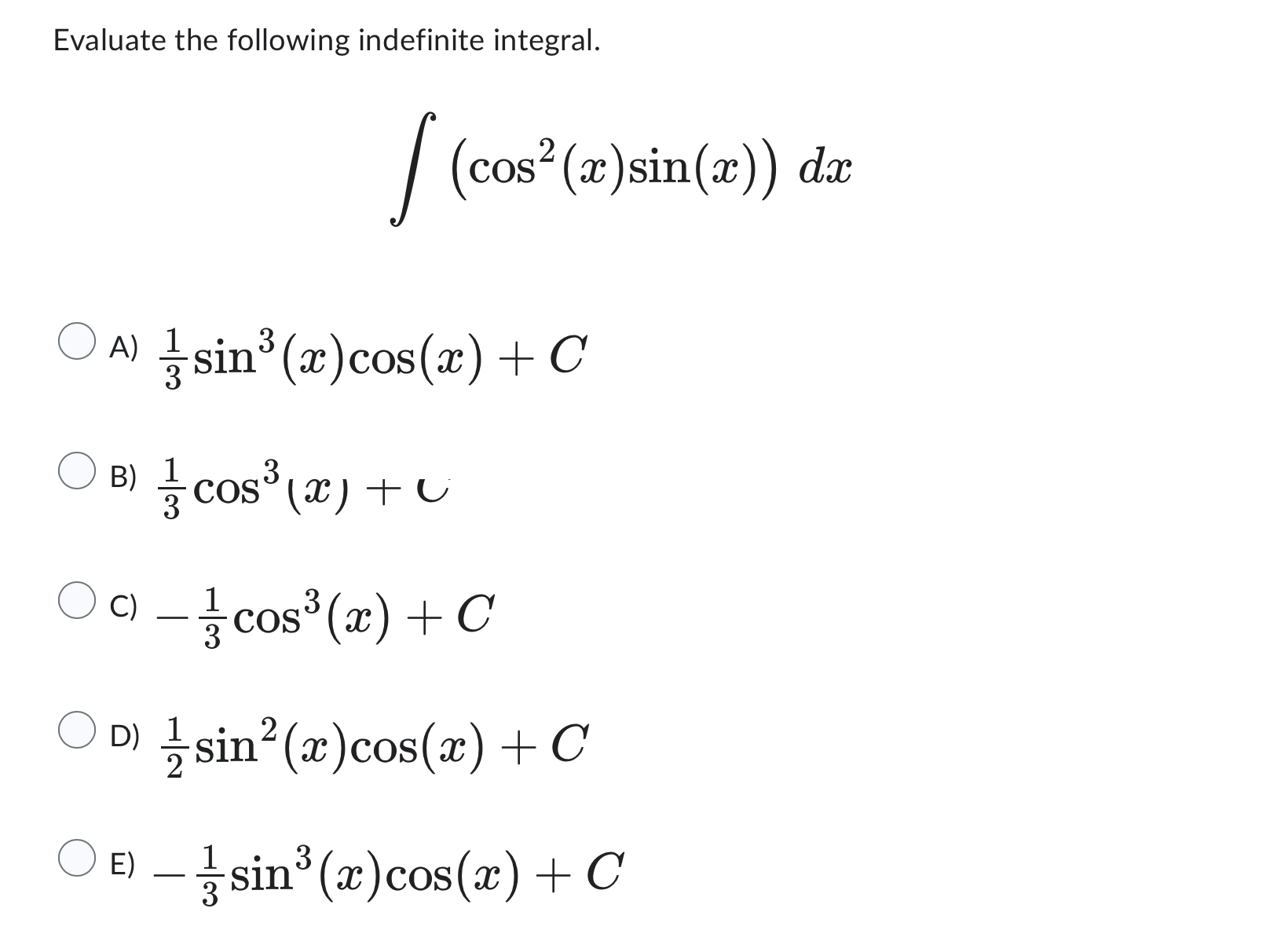 Solved Evaluate the following indefinite | Chegg.com
