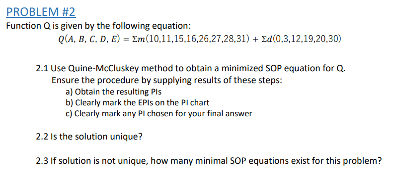 Solved Function Q is given by the following equation: | Chegg.com