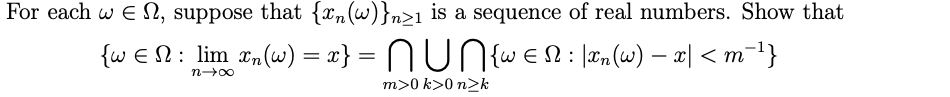 Solved Given a sequence of real numbers {{n}n21 CR, we say | Chegg.com