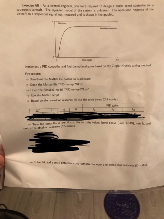 Exercise 68- As a control engineer, you were required | Chegg.com