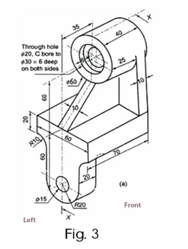Solved Complete the 3d Solid Modeling for the following | Chegg.com