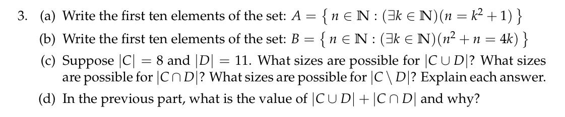 Solved 3. (a) Write the first ten elements of the set: | Chegg.com