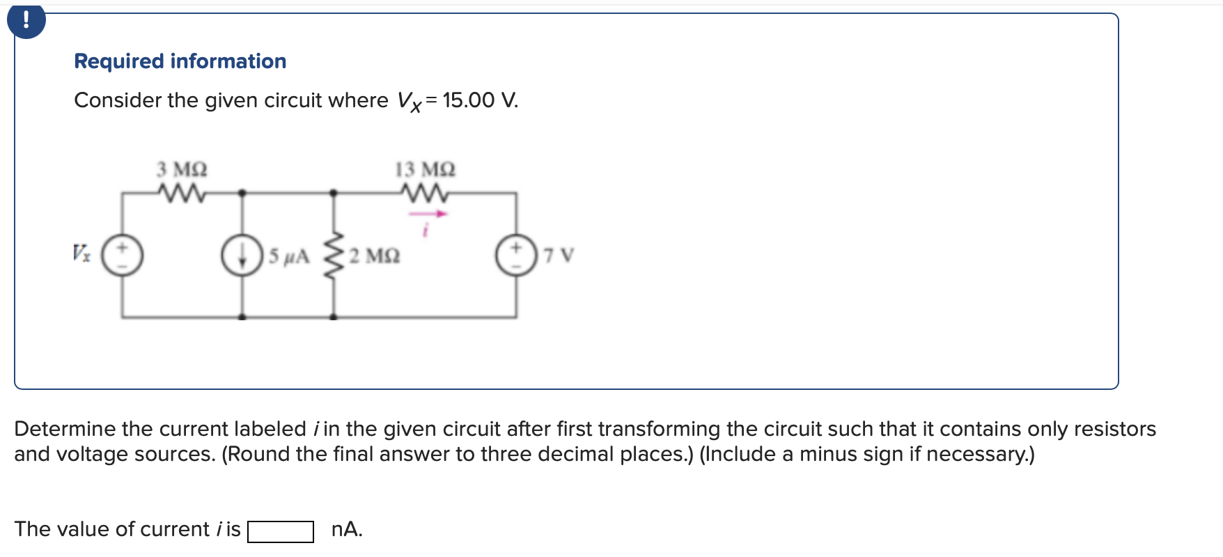 Solved Required informationConsider the given circuit where | Chegg.com