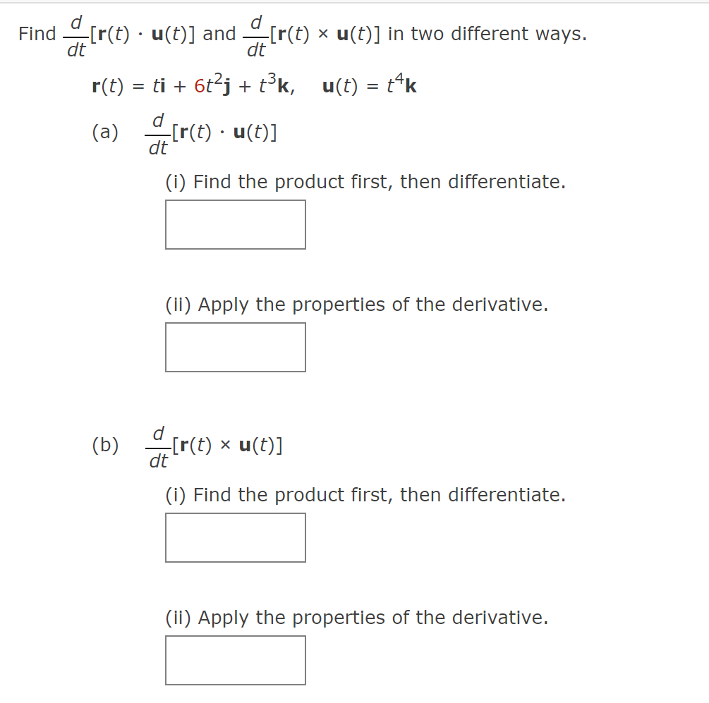 Solved Find [r(t) .u(t)] and [r(t) x u(t)] in two different | Chegg.com