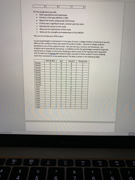 Solved In this assignment you will conduct a one-way and | Chegg.com