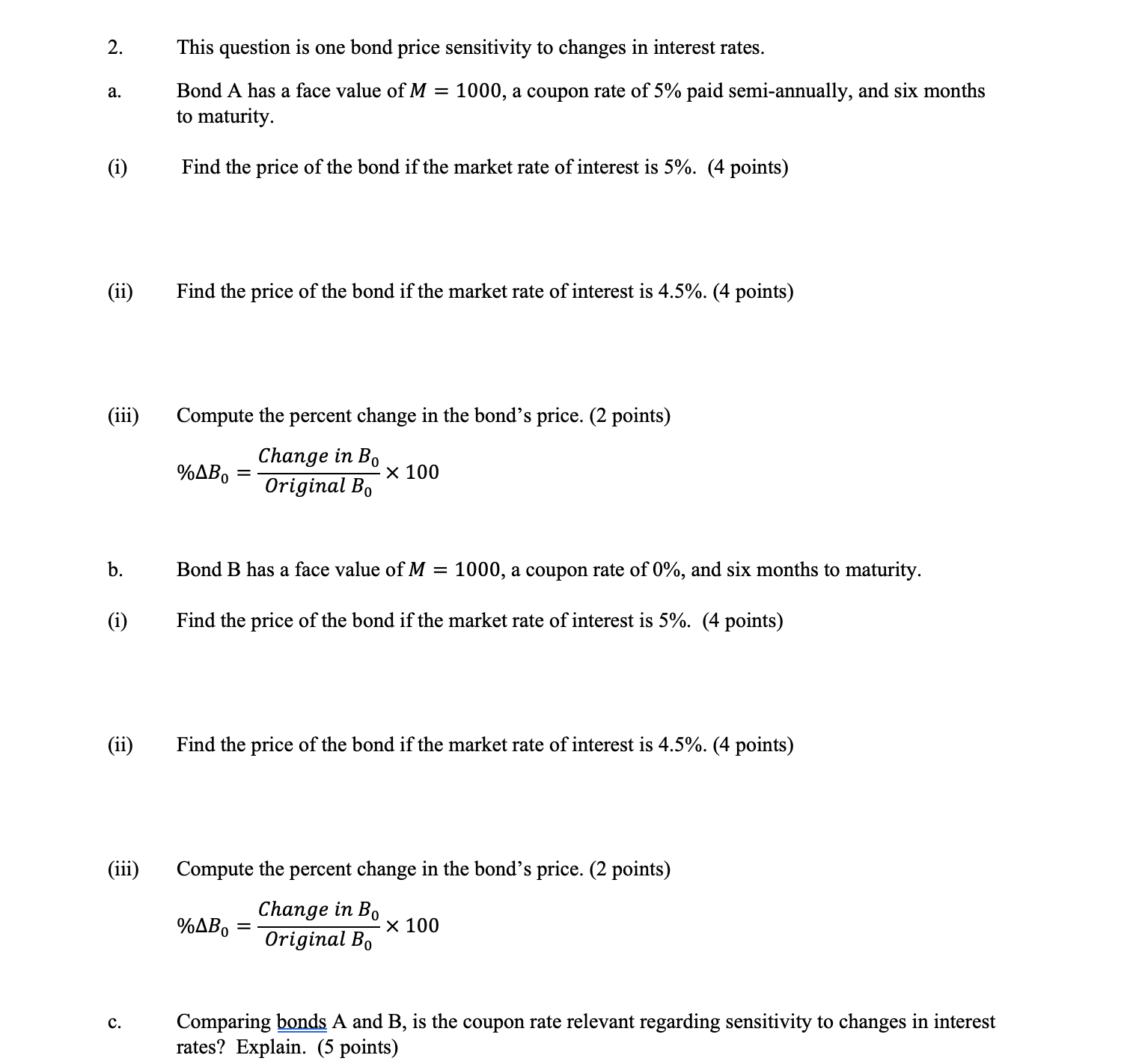 Solved 2. This question is one bond price sensitivity to | Chegg.com