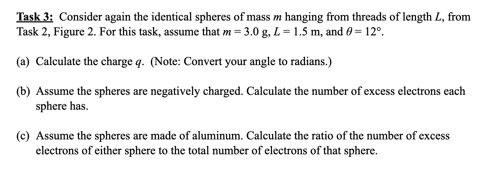 Task 3: Consider again the identical spheres of mass | Chegg.com