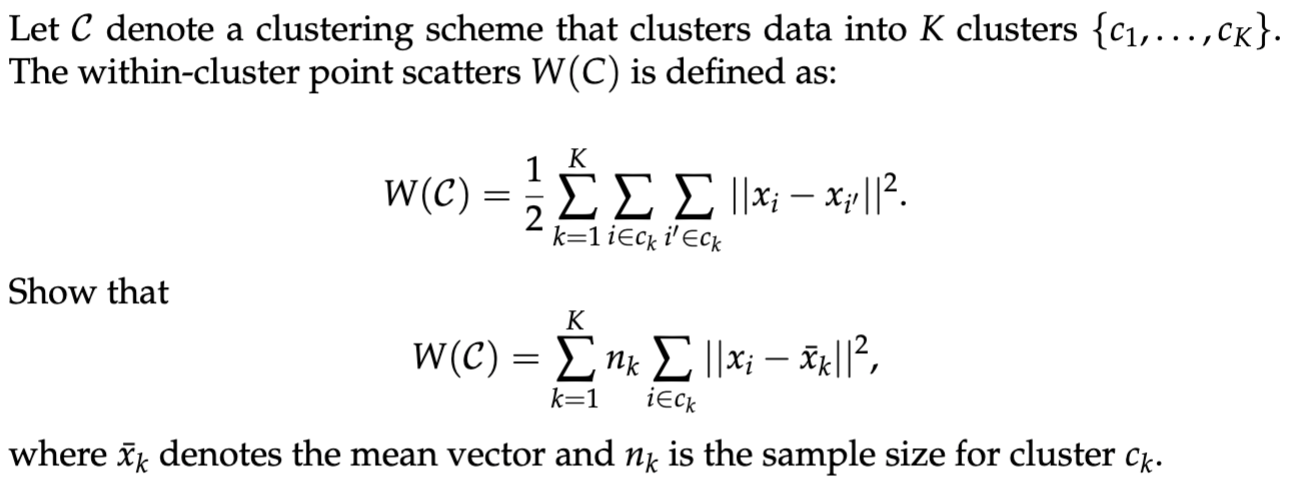 Solved Let C denote a clustering scheme that clusters data | Chegg.com