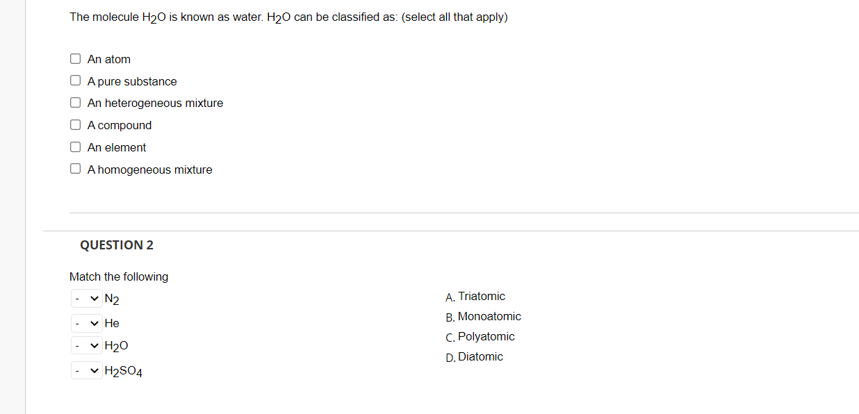 Solved The molecule H20 is known as water. H20 can be | Chegg.com