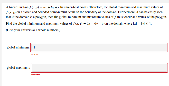Solved A linear function S (x, y) = ax + by + c has no | Chegg.com