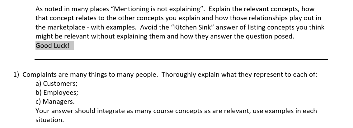 Solved As noted in many places "Mentioning is not | Chegg.com