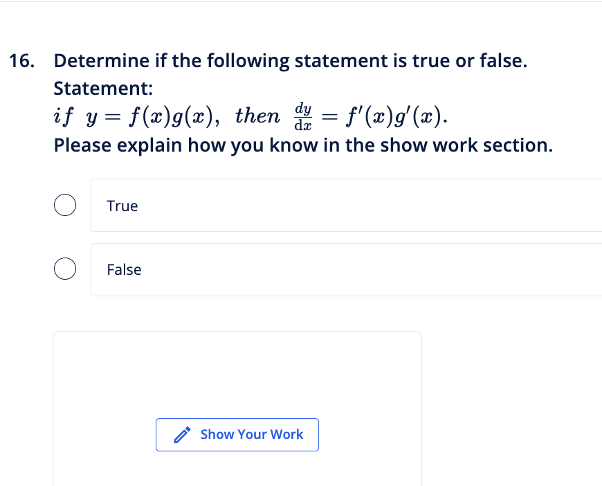 Solved Determine if the following statement is true or | Chegg.com