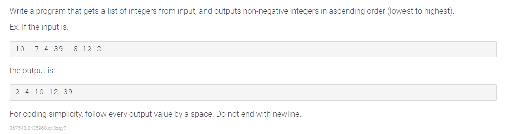 Solved Write a program that gets a list of integers from | Chegg.com