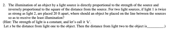 Solved 2. The illumination of an object by a light source is | Chegg.com