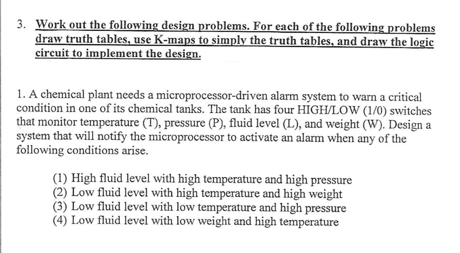 Solved 3. Work out the following design problems. For each | Chegg.com