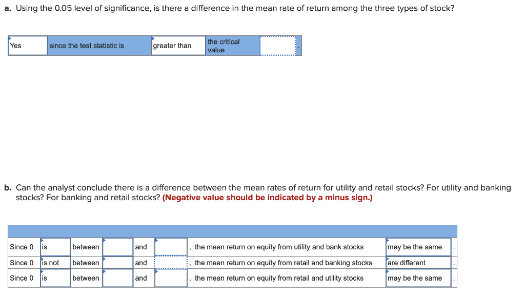 Solved A stock analyst wants to determine whether there is a | Chegg.com