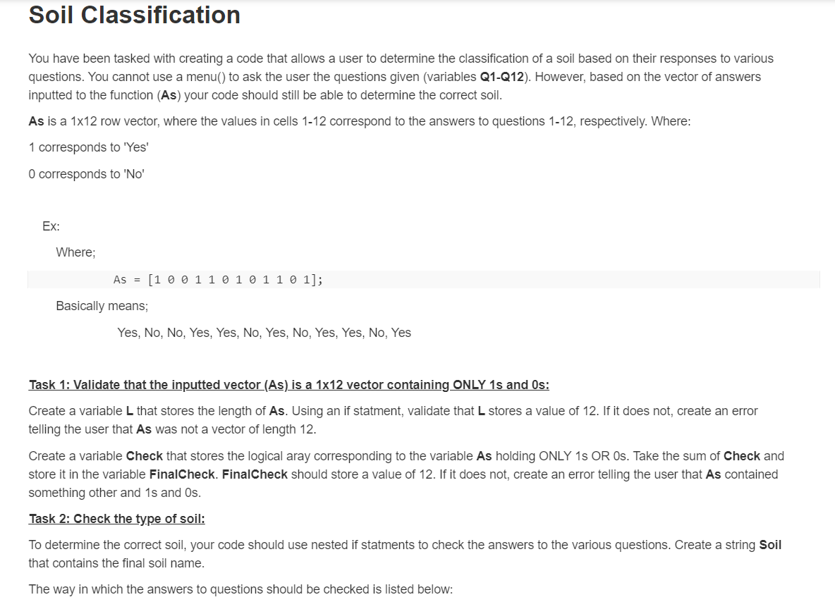 Soil Classification You have been tasked with | Chegg.com