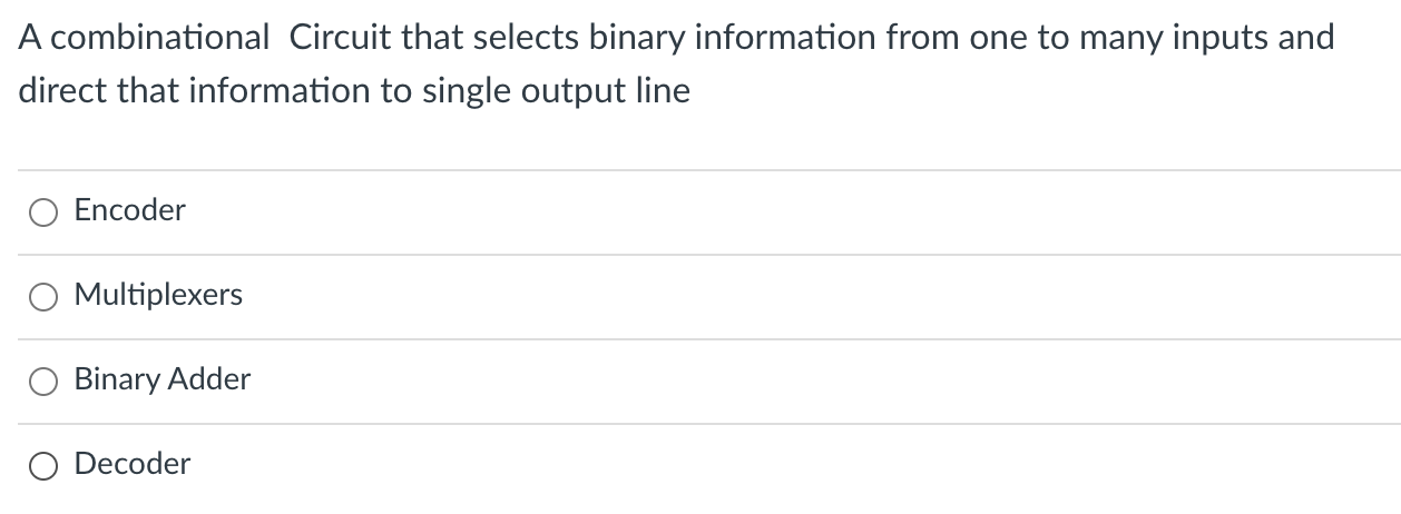 Solved A Combinational Circuit That Selects Binary 8198