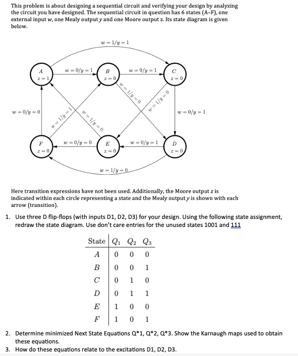 Solved This problem is about designing a sequential circuit | Chegg.com
