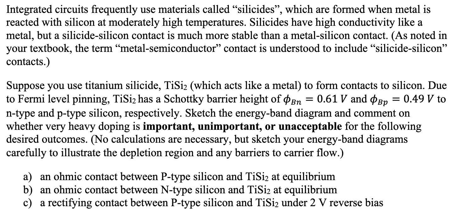 Integrated circuits frequently use materials called | Chegg.com