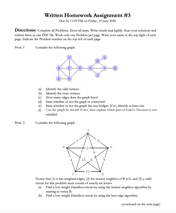 Solved Written Homework Assignment 3 Due By 11 59 Pm On