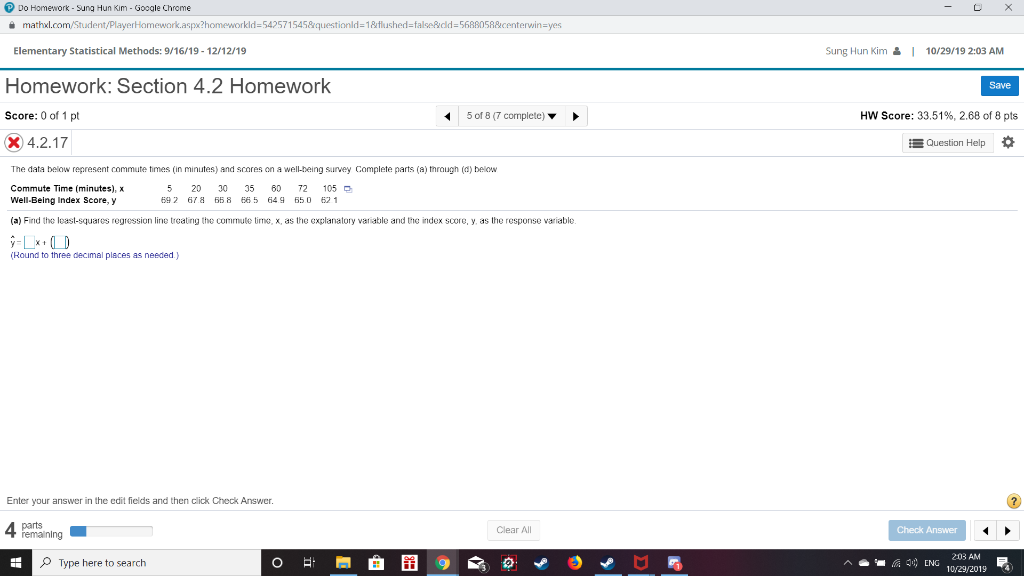 Solved -ox Do Homework - Sung Hun Kim - Google Chrome | Chegg.com