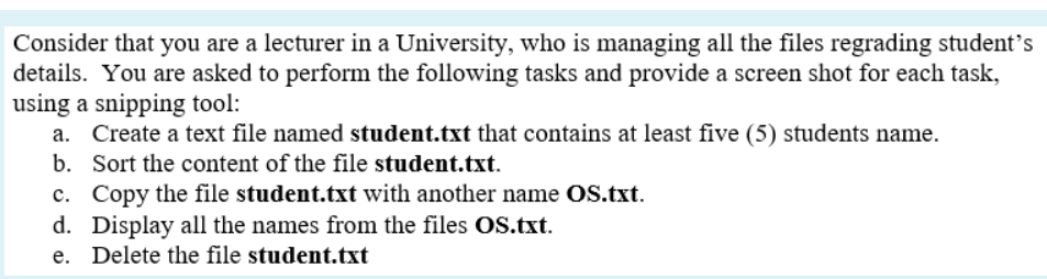 Solved Consider that you are a lecturer in a University, who | Chegg.com