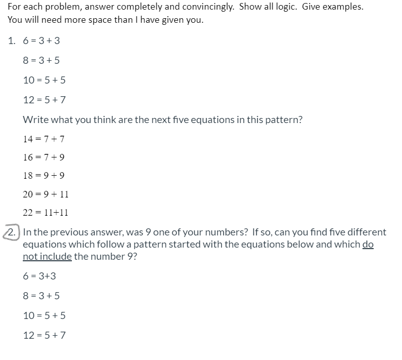 Solved For each problem, answer completely and convincingly. | Chegg.com
