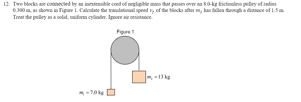 Solved 2. Two blocks are connected by an inextensible cord | Chegg.com