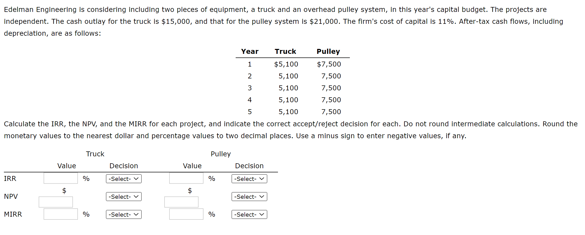 Solved Edelman Engineering is considering including two | Chegg.com