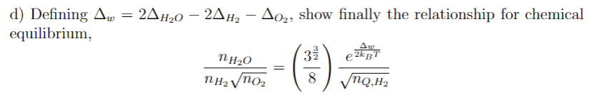 2. Consider the chemical reaction, 2H2 + O2 + 2H2O | Chegg.com