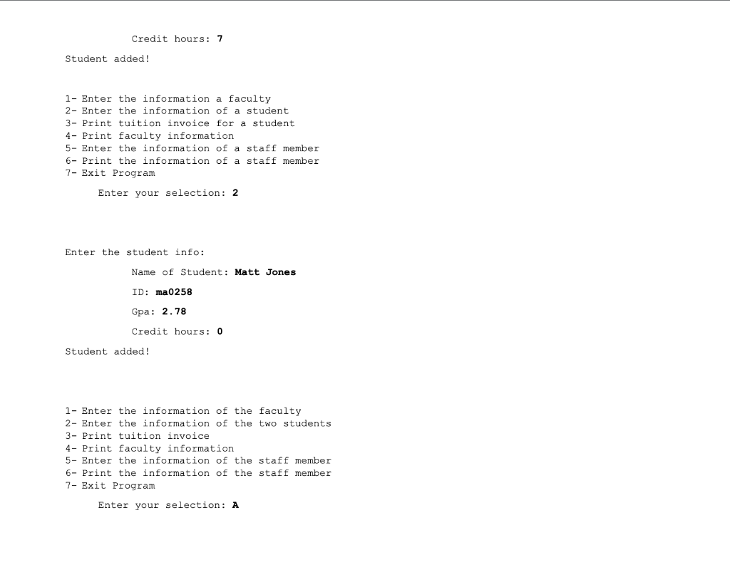 Solved Please implement the requirements below into the code | Chegg.com