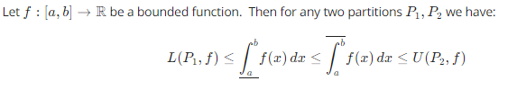 Solved Let f:[a,b]→R be a bounded function. Then for any two | Chegg.com