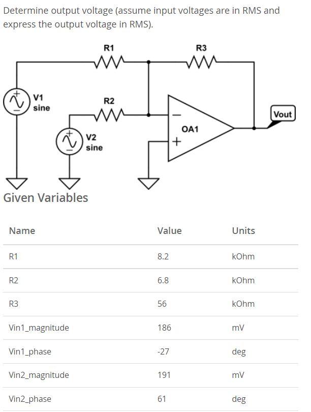 Solved Determine output voltage (assume input voltages are | Chegg.com