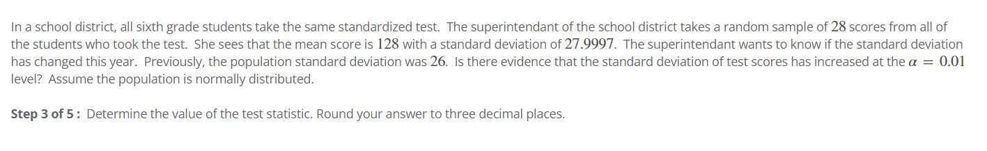 Solved In a school district, all sixth grade students take | Chegg.com