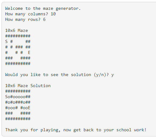 Solved Write a Java program which generates mazes and then | Chegg.com
