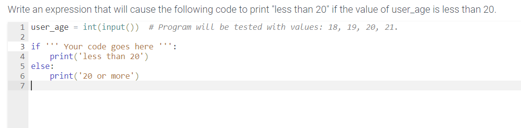 Solved Write an expression that will cause the following | Chegg.com