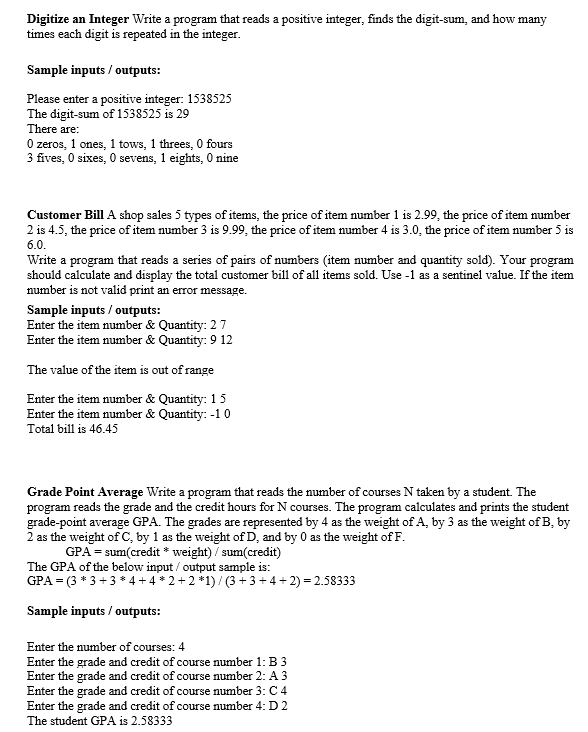 Solved Digitize an Integer Write a program that reads a | Chegg.com