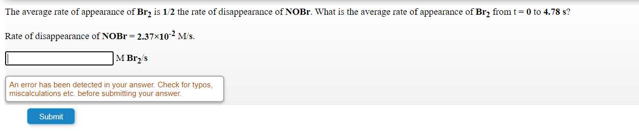 Solved The average rate of appearance of a product is | Chegg.com
