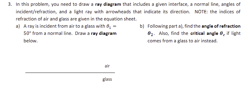 Solved 3. In this problem, you need to draw a ray diagram | Chegg.com