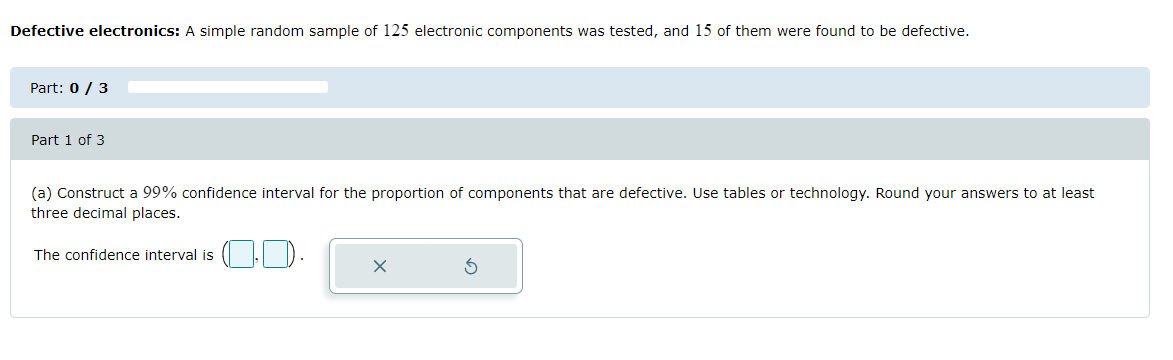 Solved Defective electronics: A simple random sample of 125 | Chegg.com