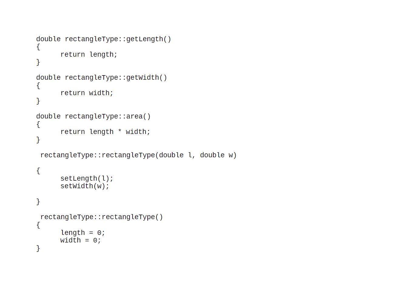 Solved Use the circleType class and rectangleType class and | Chegg.com